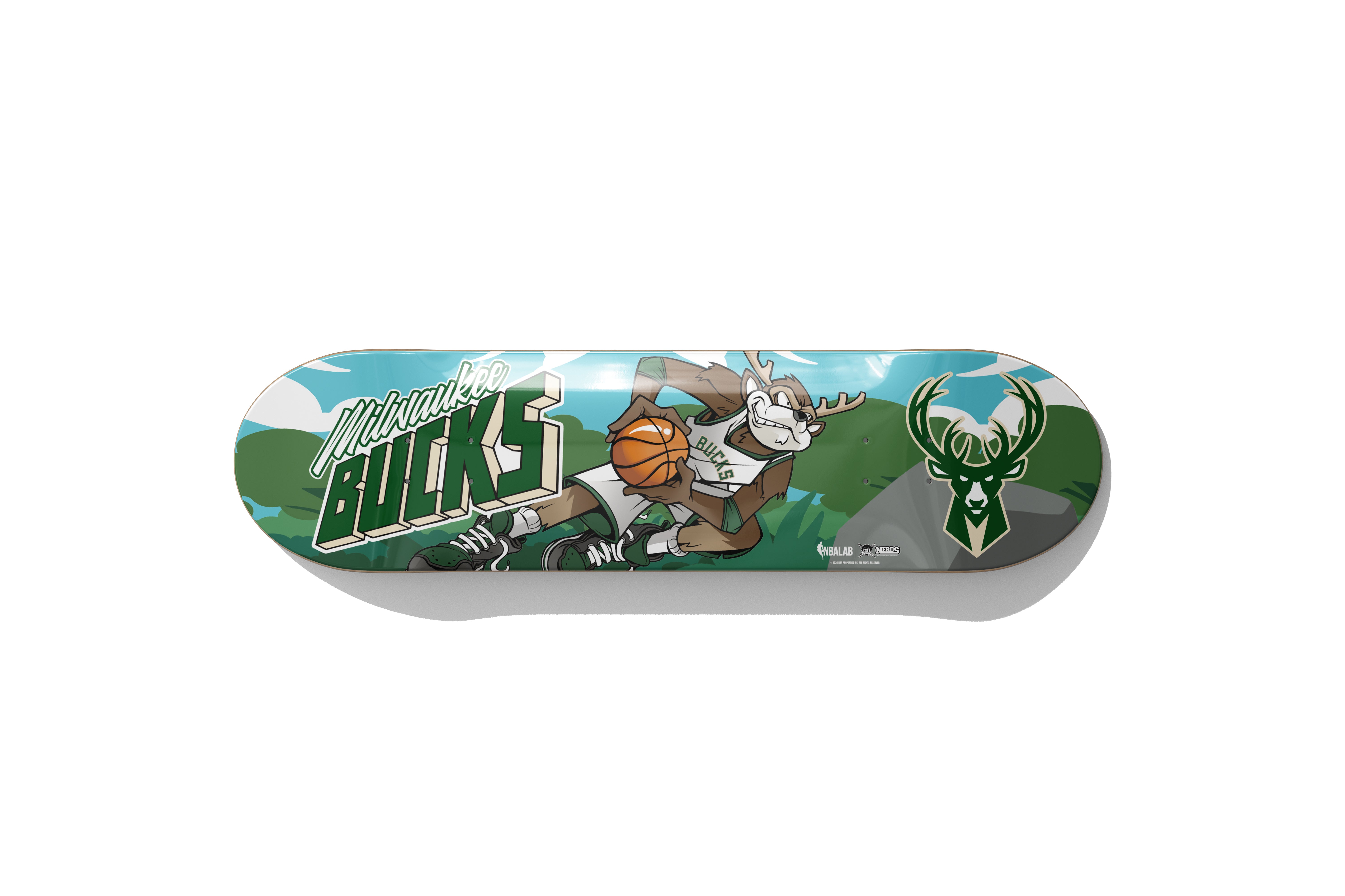 NBALAB MILWAUKEE BUCKS CARTOON SKATEDECK – Nerds Clothing