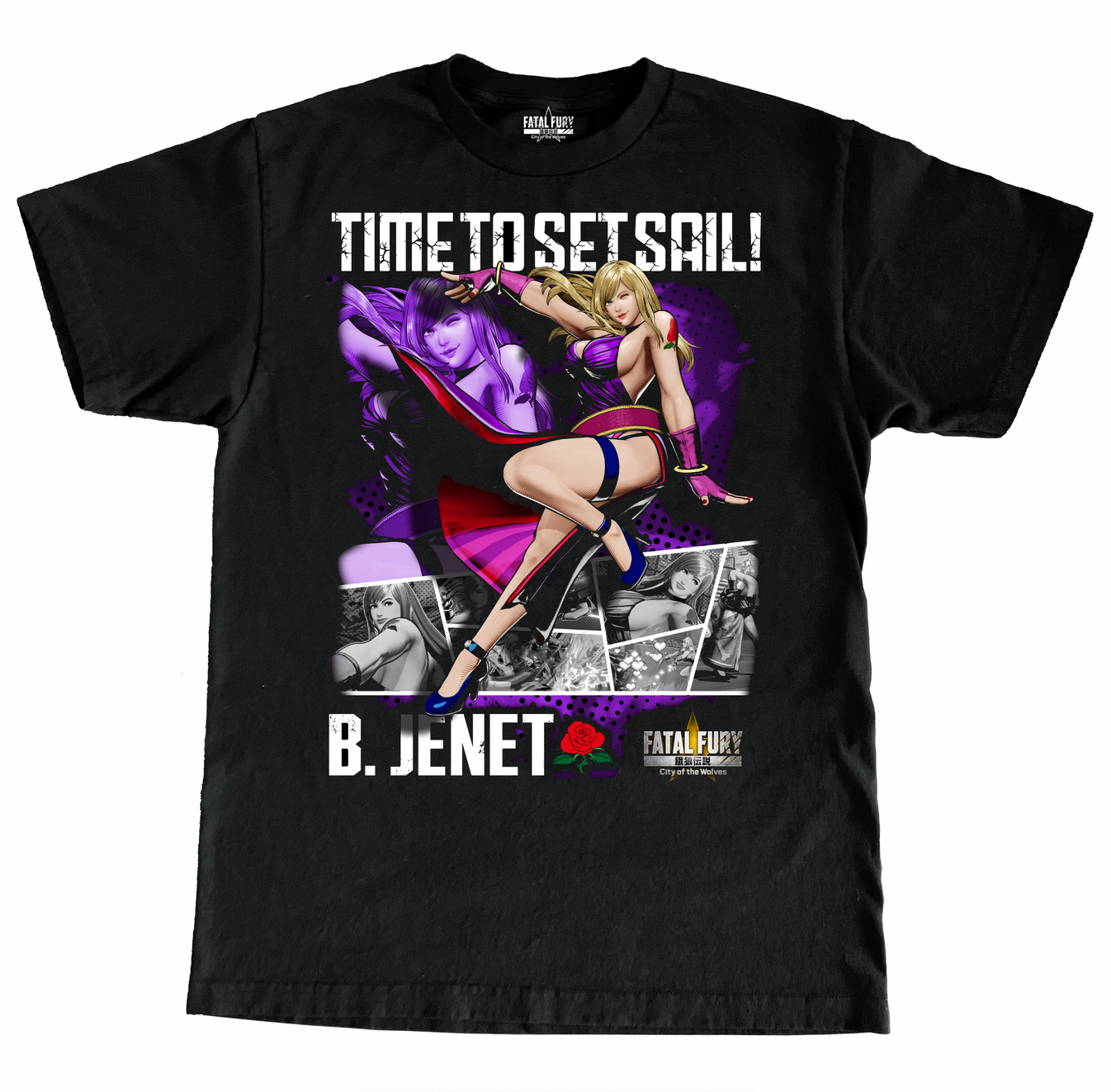 FATAL FURY COTW B. JENET SHIRT – Nerds Clothing